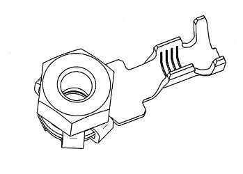 CLAW RING TERMINAL WITH M4 NUT - 3201515F6 | Lear e-Catalog